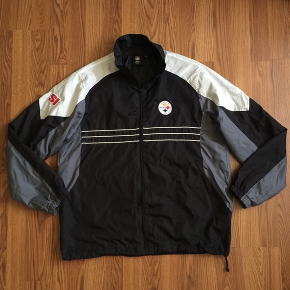 Reebok | Jackets & Coats | Nfl Pittsburgh Steelers Windbreaker Jacket ...